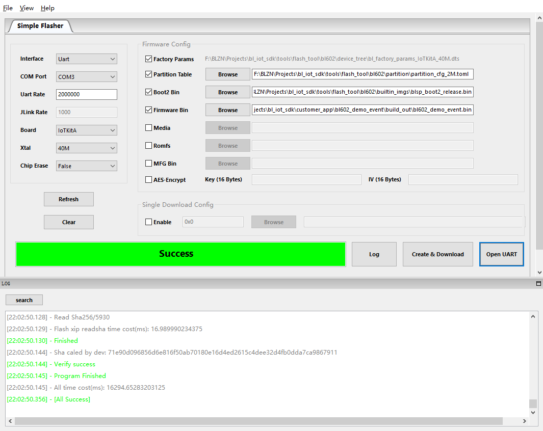 BL602 SDK Starter Guide — BL IoT SDK release_bl_iot_sdk_1.6.39-238-gf5ba0a7ee 文档